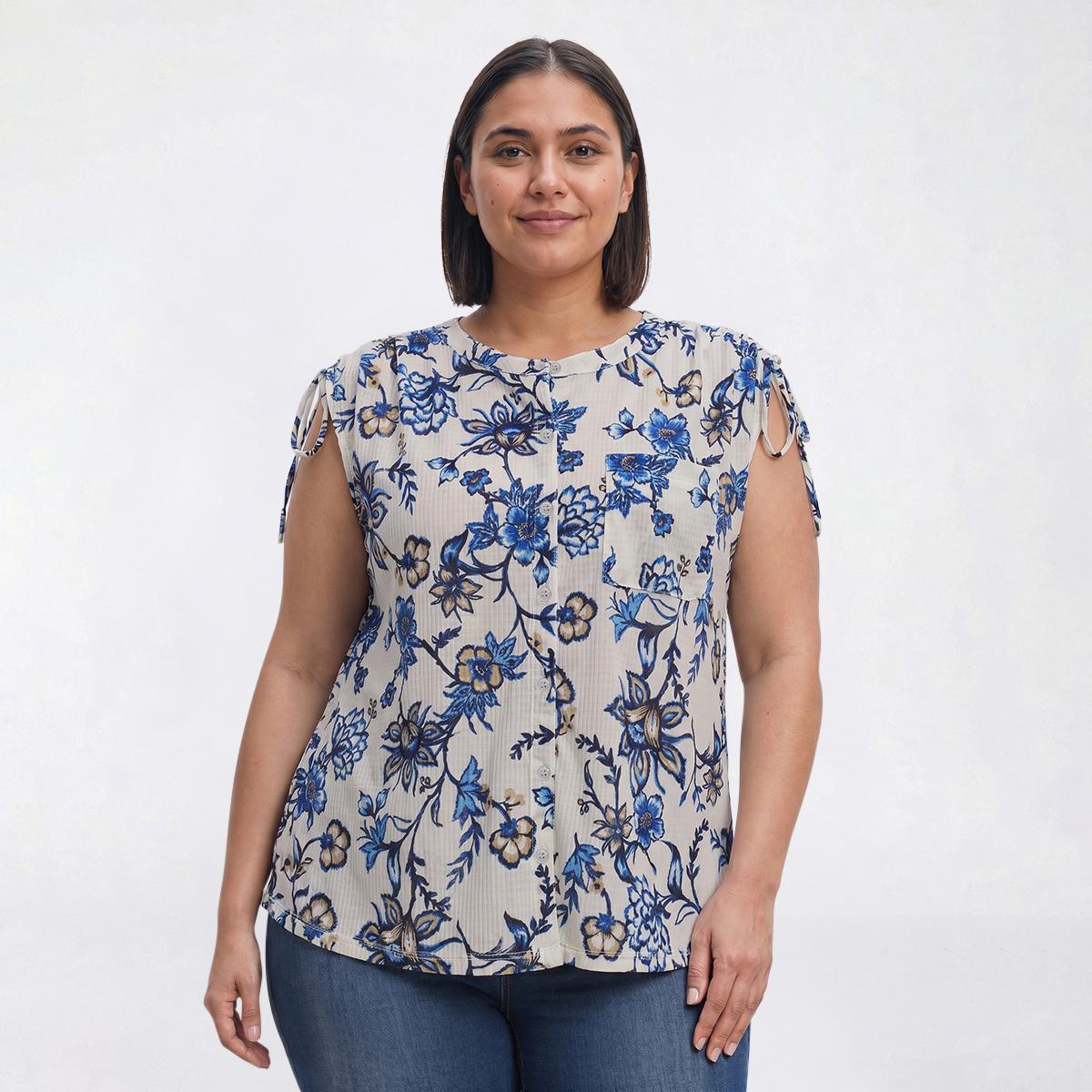 Click here for Plus Size Emily Daniels Sleeveless Ruched Shoulder... prices